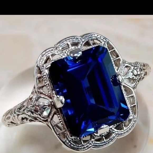 Jewelry | Beautiful Blue Gemstone Ring | Poshmark